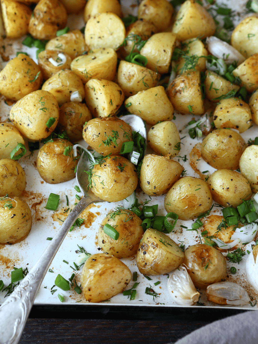 The Best Roasted Baby Potatoes Recipe | North of Bleu